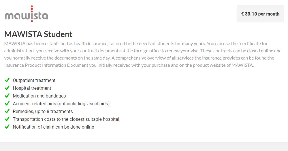 Mawista 德國私保 線上申請流程 (Fintiba Plus方案) | 德國簽證保險證明提供